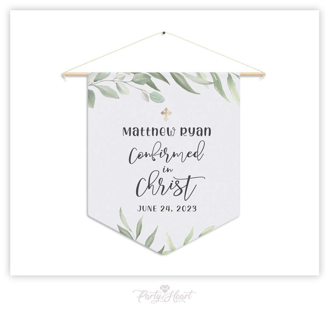 Personalized Confirmation Pennants Perfect Way to Celebrate Your Faith ...