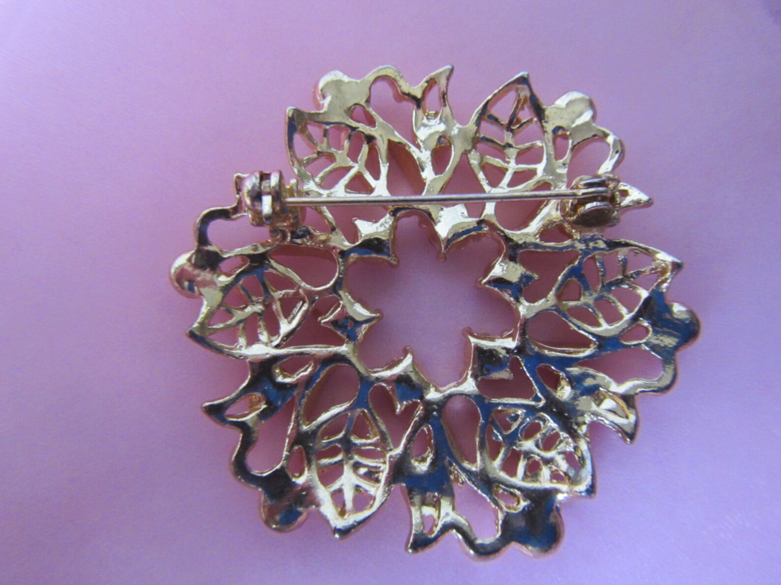 Vintage Gold Tone Star Shaped Pin Brooch With Aurora Borealis - Etsy