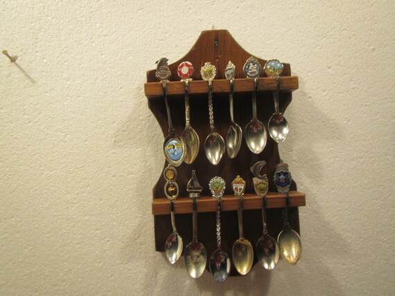 Wood 12 Spoon Rack Collector Spoon Display Spoon Holder - Etsy