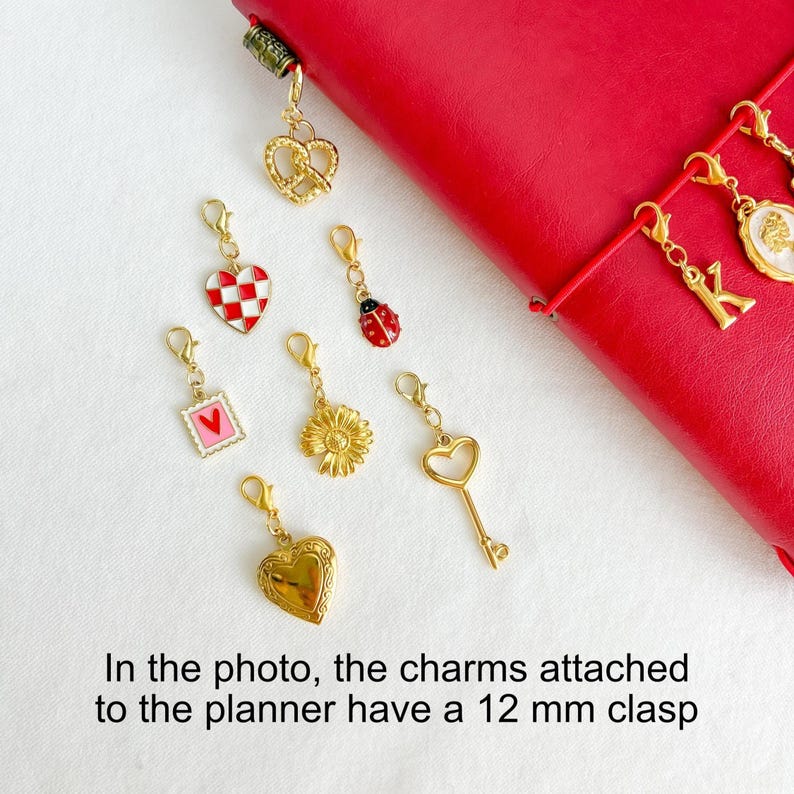 Personalized Journal Charms, Set of Silver Charm for Planner, Travel ...