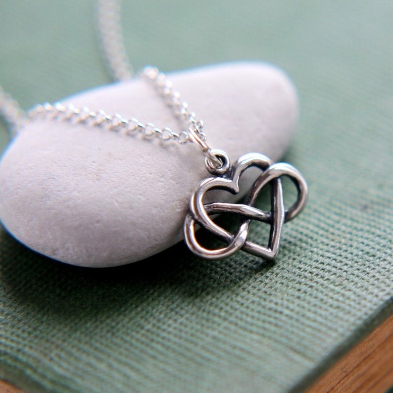 Silver Infinity Heart Necklace I Love You Gift for Her - Etsy