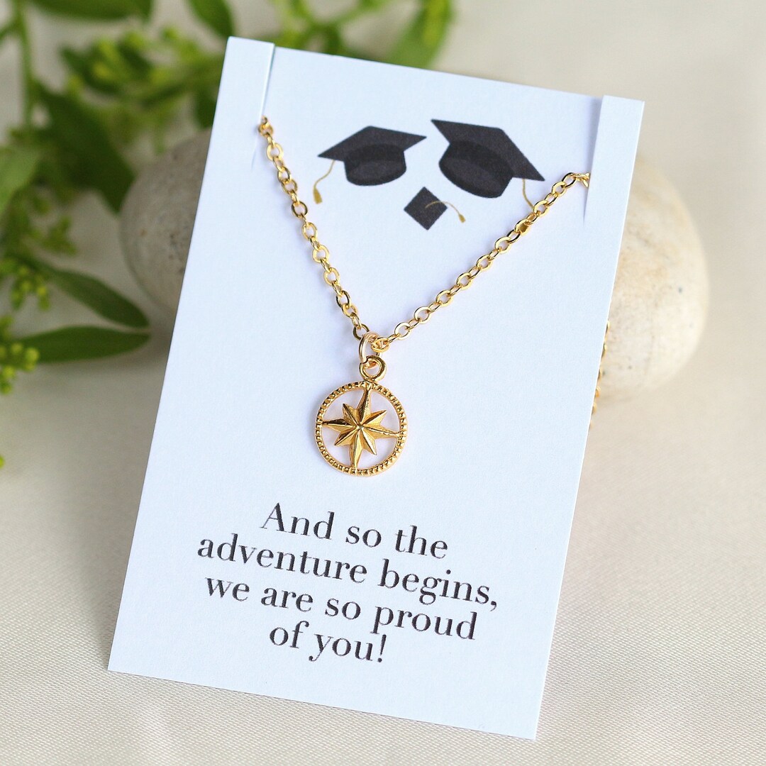 2024 Graduation Compass Necklace, Girl Graduation Gift, College Graduation Student ...