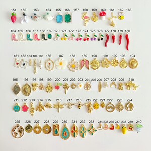 DIY Custom Charms Selection, Gold Individual Separate Charm, Pendant ...