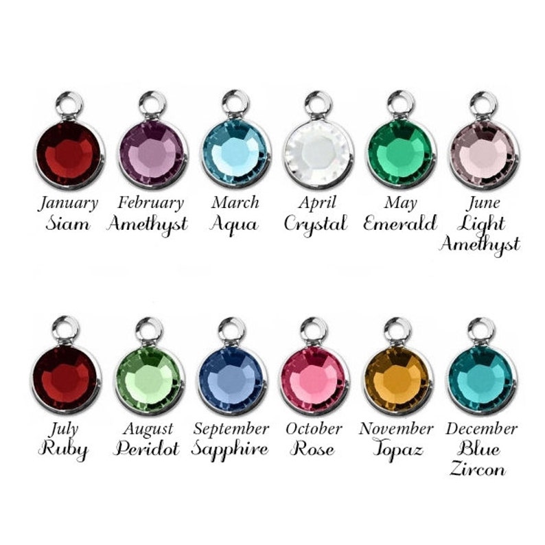 Sapphire September Birthstone Charm Necklace, Silver Chain, Bridesmaid ...