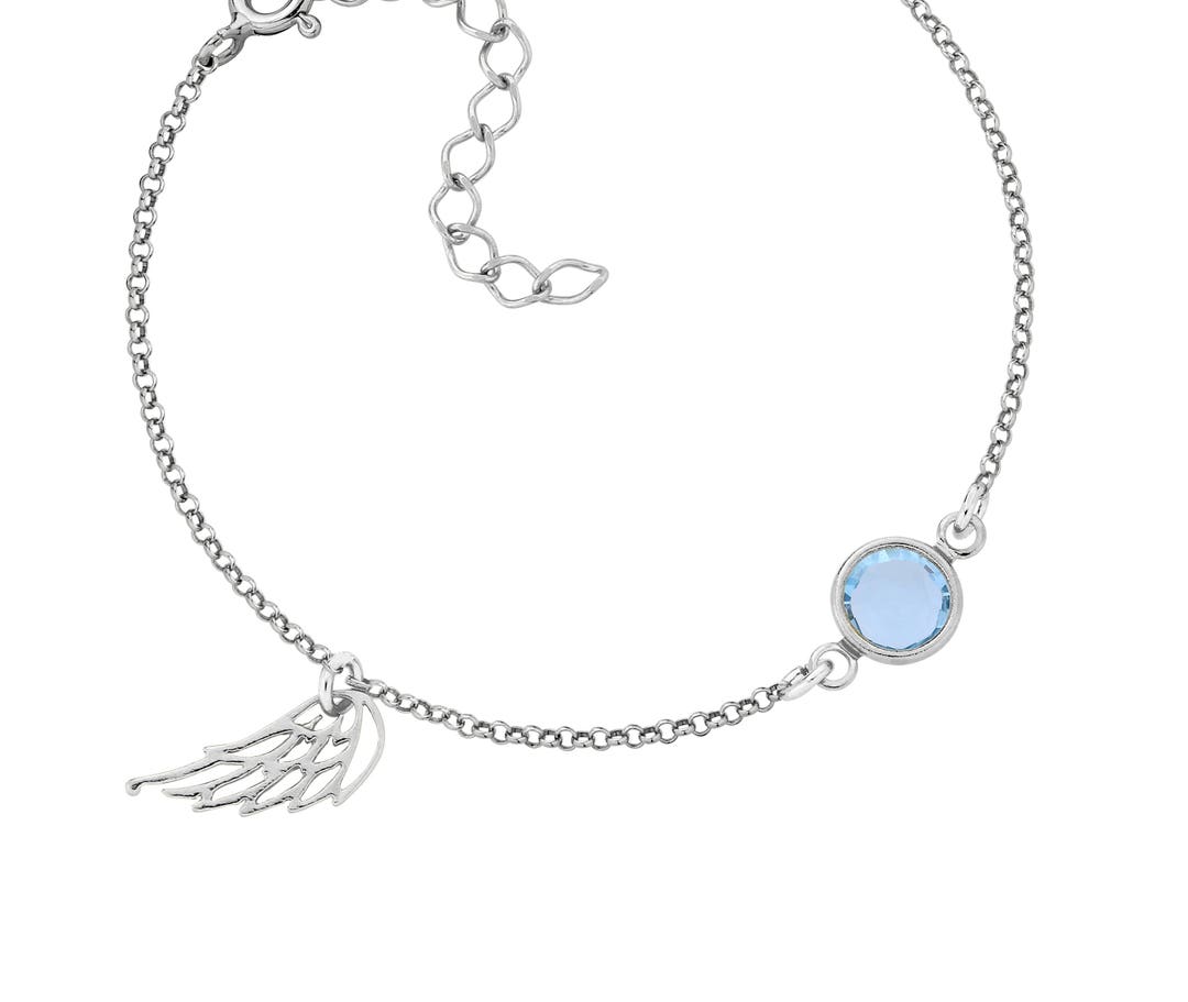 Angel Wing Bracelet, Memorial Bracelet, Angel Wing Jewelry, Wing Charm ...