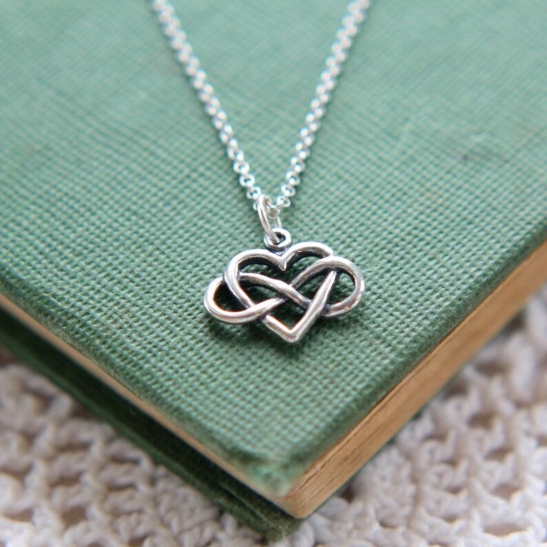 Silver Infinity Heart Necklace I Love You Gift for Her - Etsy