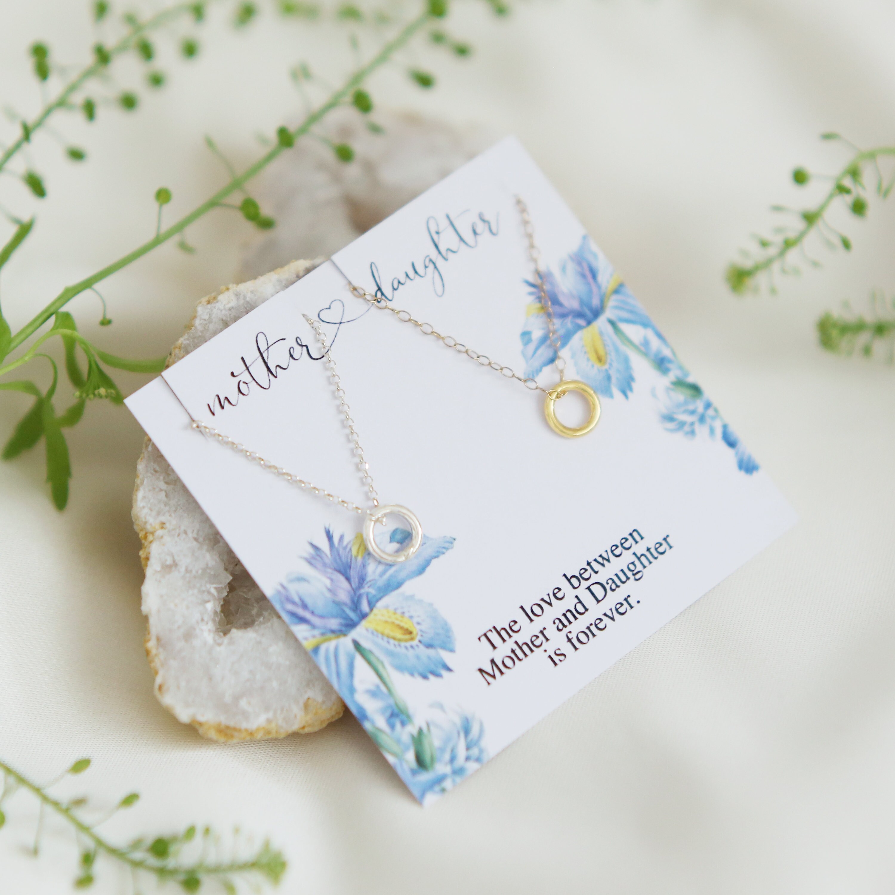 Mother Daughter Necklace Set Gift for Mom Jewelry for Mom | Etsy