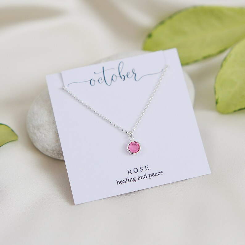 November Birthstone Necklace Personalized Gift for Her Topaz - Etsy