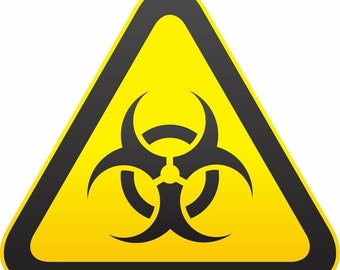 Square White Red Danger Toxic Poison Warning Safety Business Adhesive ...
