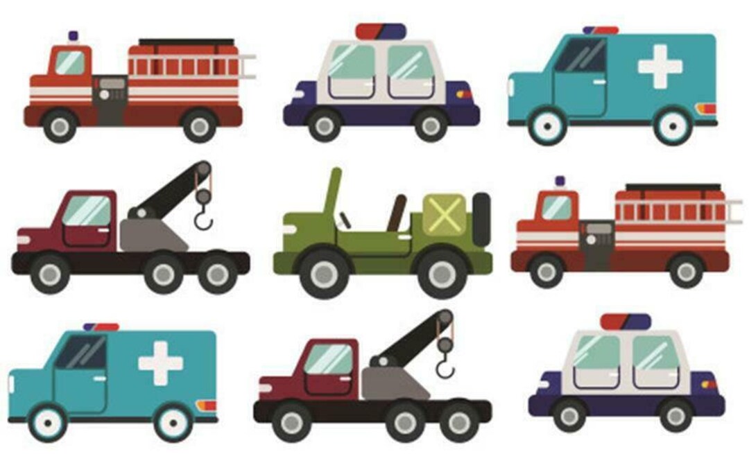 Emergency Services Ambulance Fire Police Wall Stickers - 5 Sizes ...