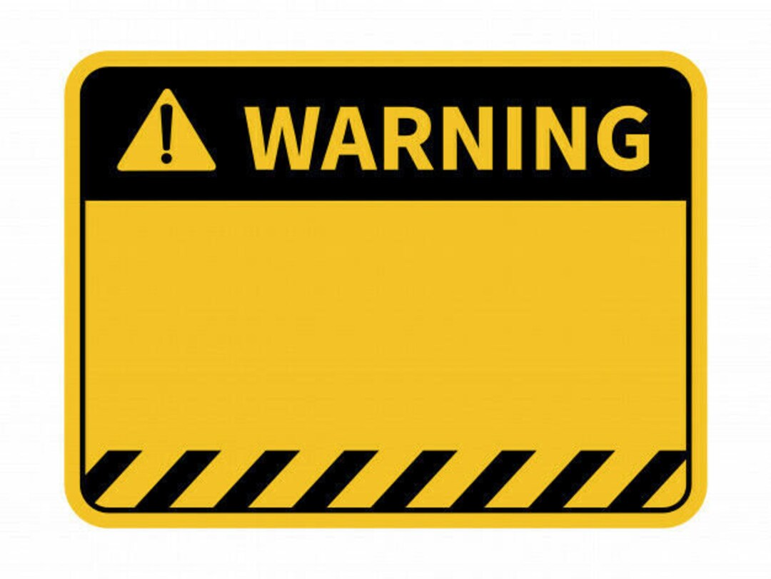 Personalised Custom Warning Caution Danger Sign Self Adhesive Sticker ...