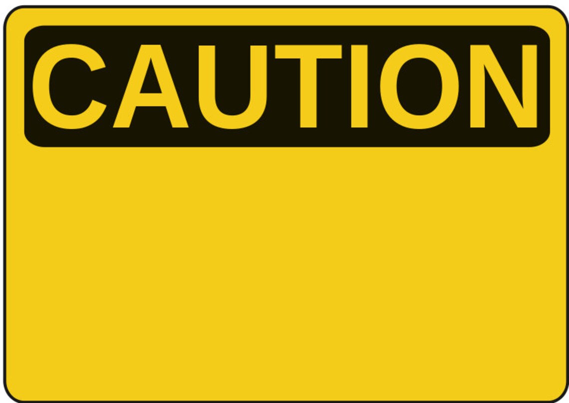 Personalised Custom Warning Caution Danger Sign Self Adhesive Sticker ...