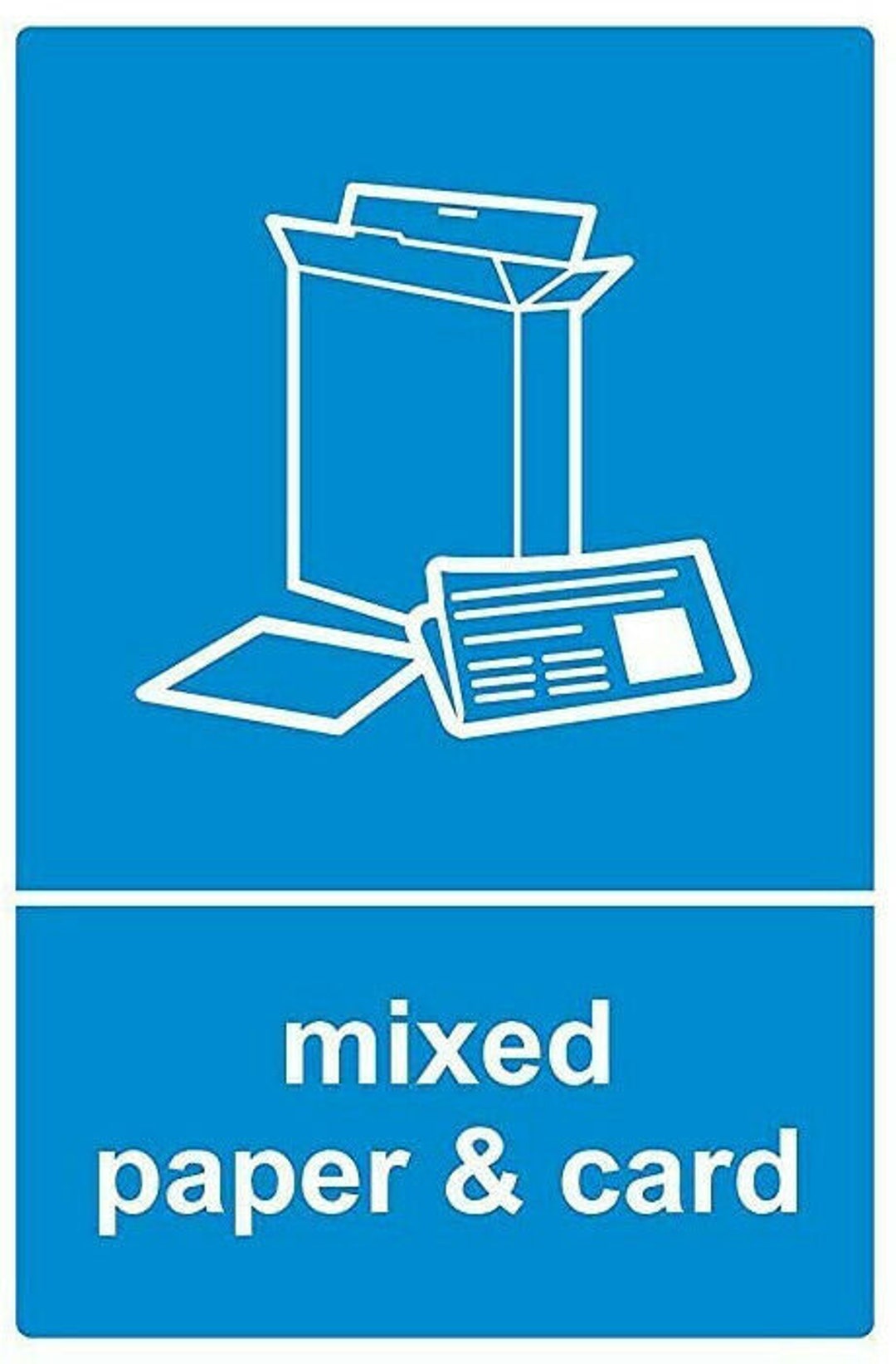 Recycling Bin Warning Sign Self Adhesive Vinyl Sticker - Etsy