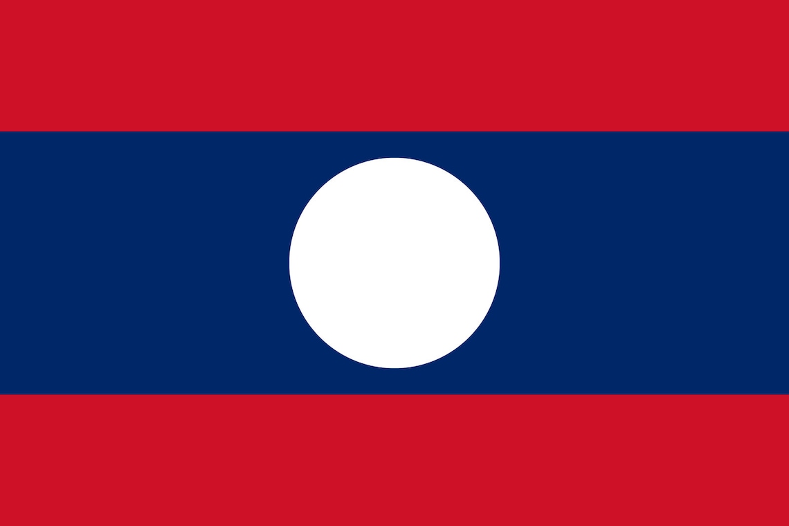 Laos Flag Sticker Self Adhesive - Etsy