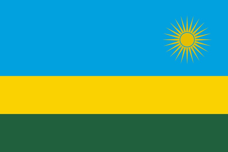 Rwanda Flag Sticker Self Adhesive - Etsy