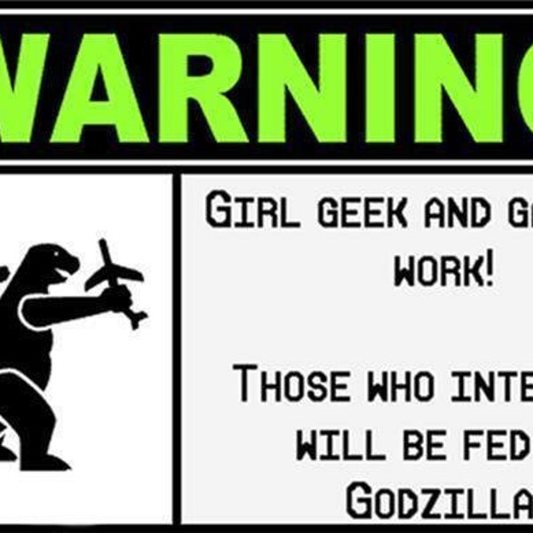 Godzilla Warning Sign - Etsy