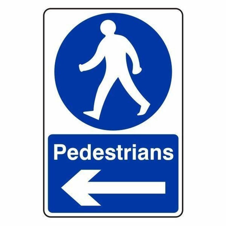 Pedestrian Access Route Warning Caution Sign Self Adhesive - Etsy