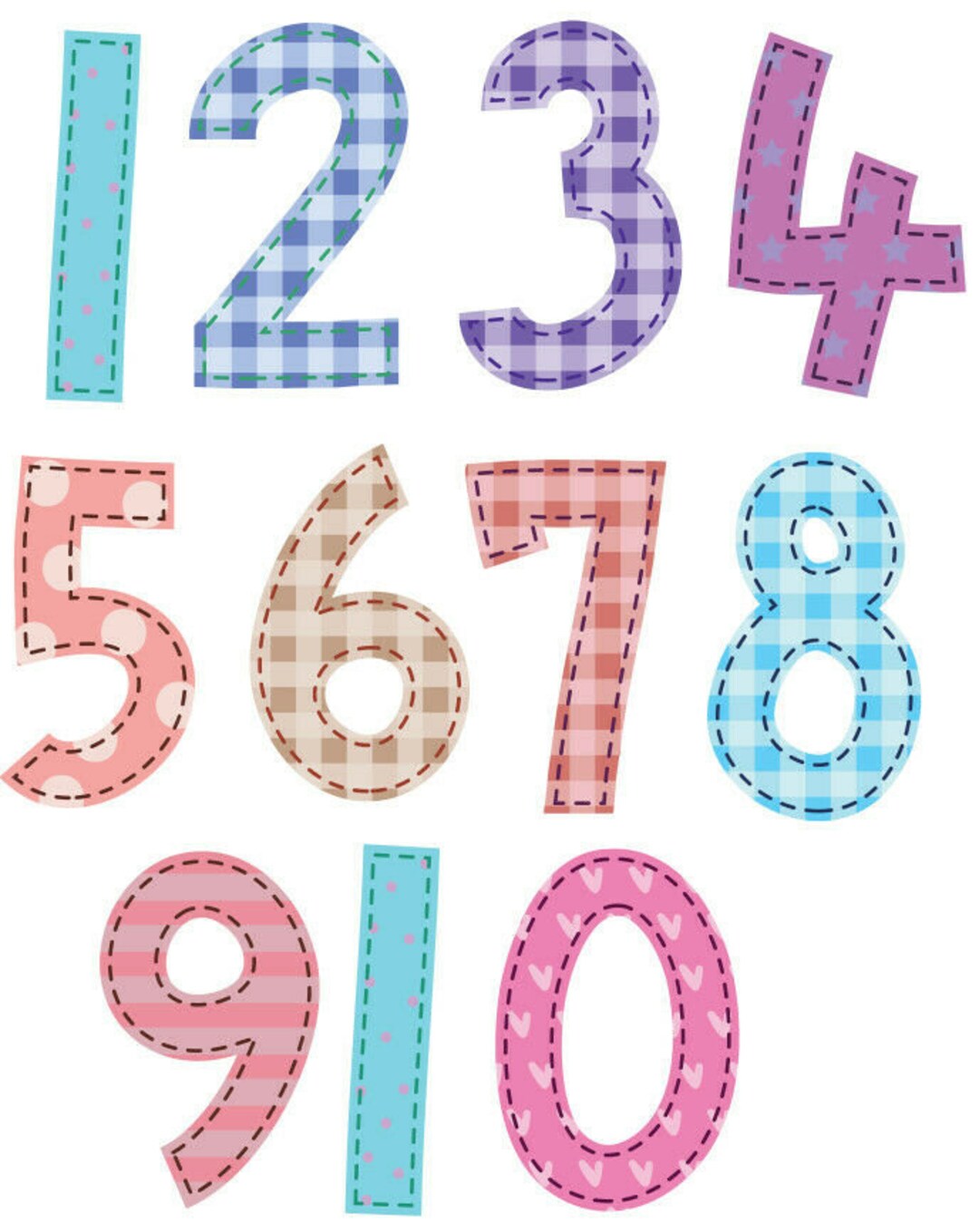 Cute Number Wall Stickers 5 Sizes Available - Etsy