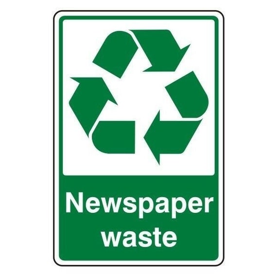 Recycling Point Newspaper Waste Warning Caution Sign … - Gem