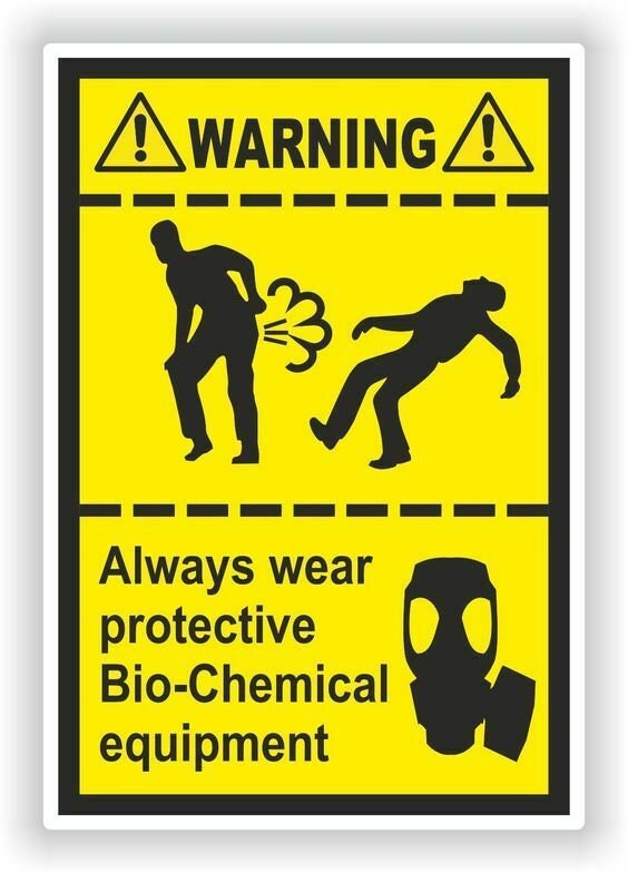 Biohazard Funny Danger Sign Self Adhesive Sticker - Etsy