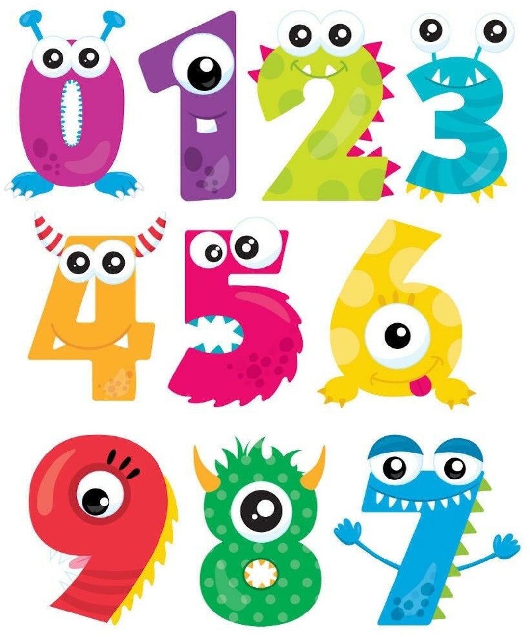 Monster Numbers Nursery Wall Stickers - Etsy