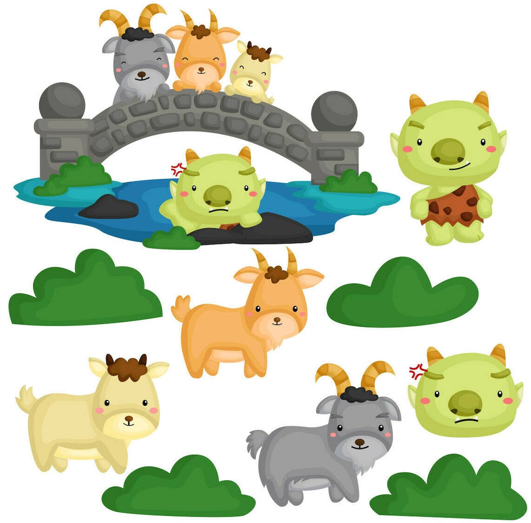 Three Billy Goats Gruff Nursery Wall Stickers - 3 Sizes Available - Etsy