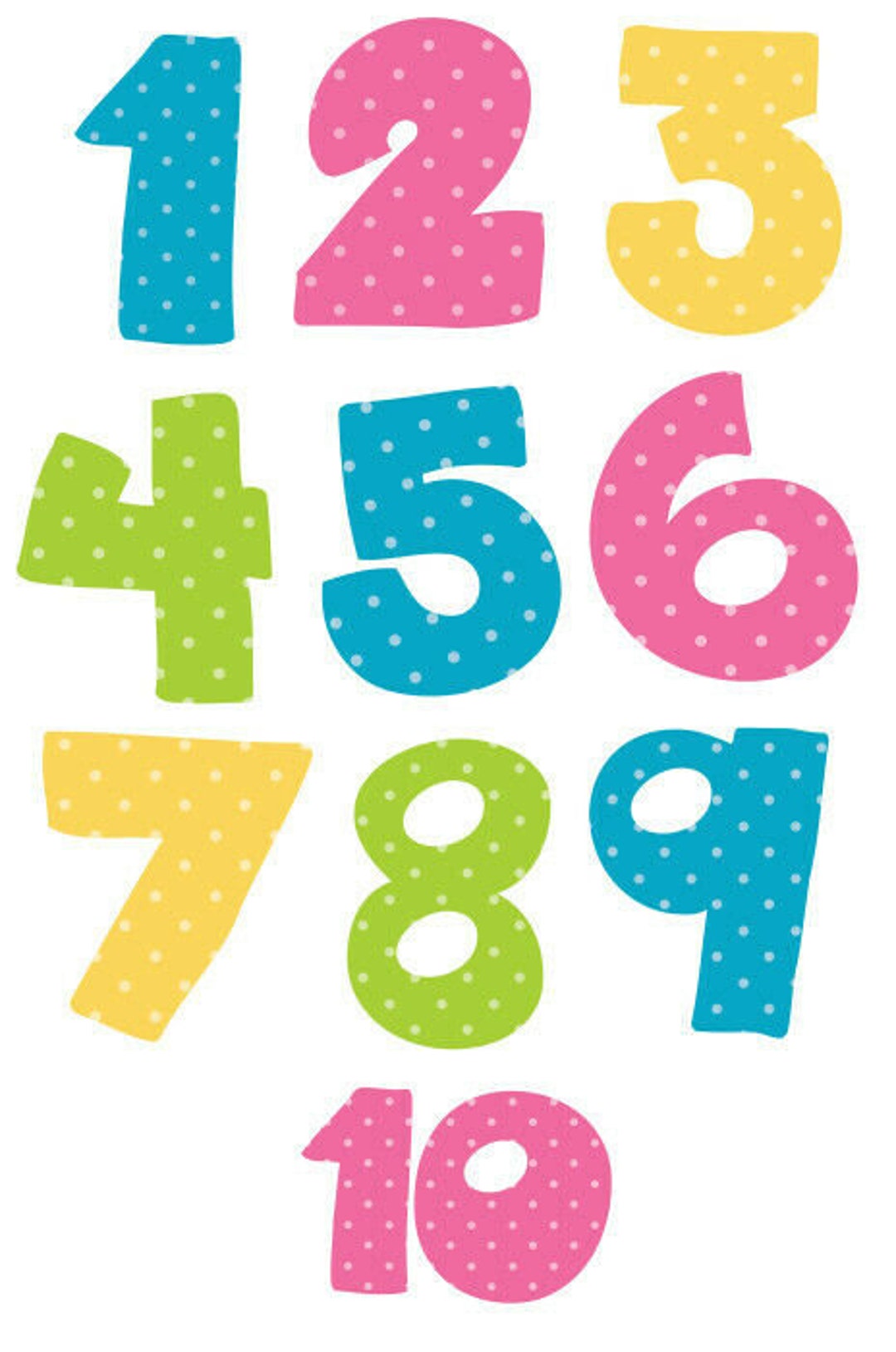 Cute Number Wall Stickers 5 Sizes Available - Etsy