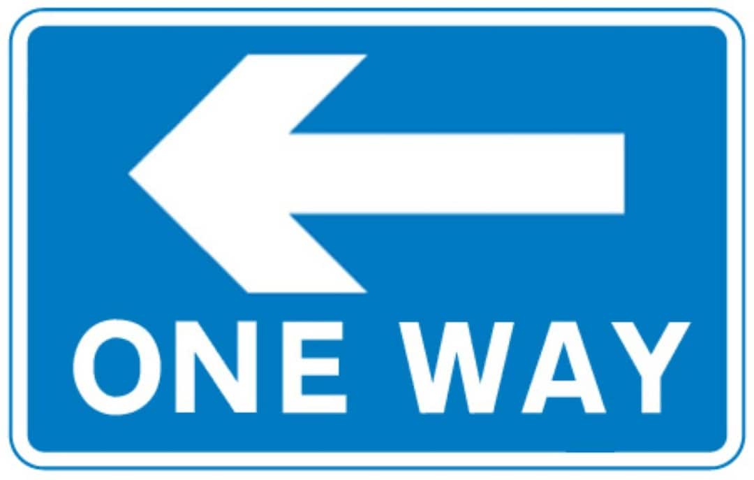 One Way Road Traffic Warning Sign Self Adhesive Sticker - Etsy