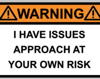 Funny Warning Sticker - Etsy UK
