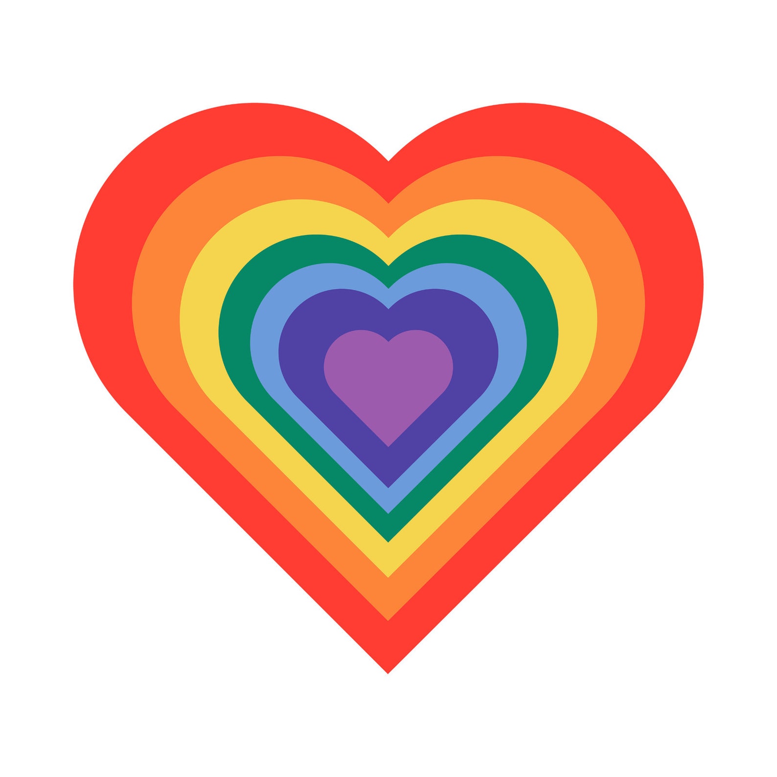 Gay Pride Lgbt Heart Sticker - Etsy