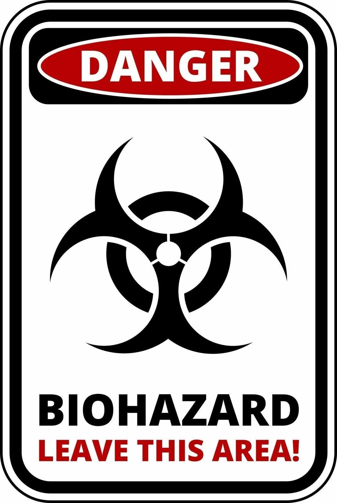 Funny Warning Sign Danger Biohazard Sticker Self Adhesive - Etsy UK