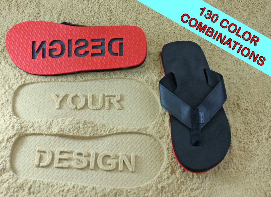 Design Your Own Multi-color Sand Imprint Sandals Choose Separate Colors ...