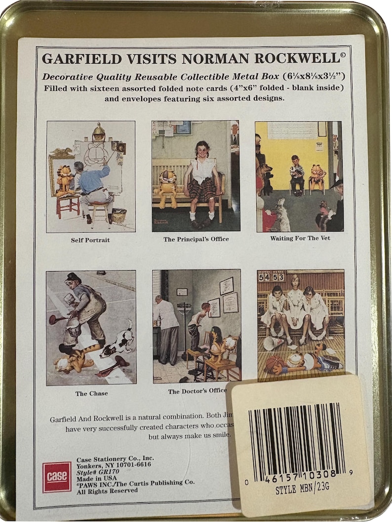 Garfield Visits Norman Rockwell Stationary & Note Cards – Unopened - Etsy