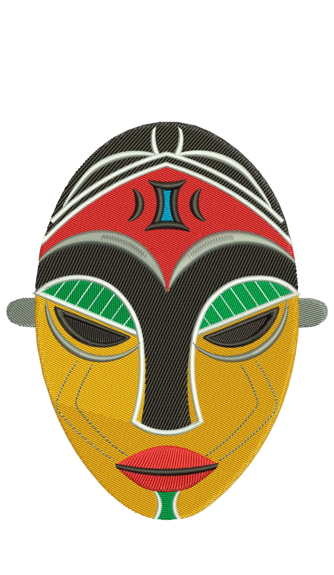 Warrior Mask African Warrior Mask Tribal Mask Embroidery Designs - Etsy