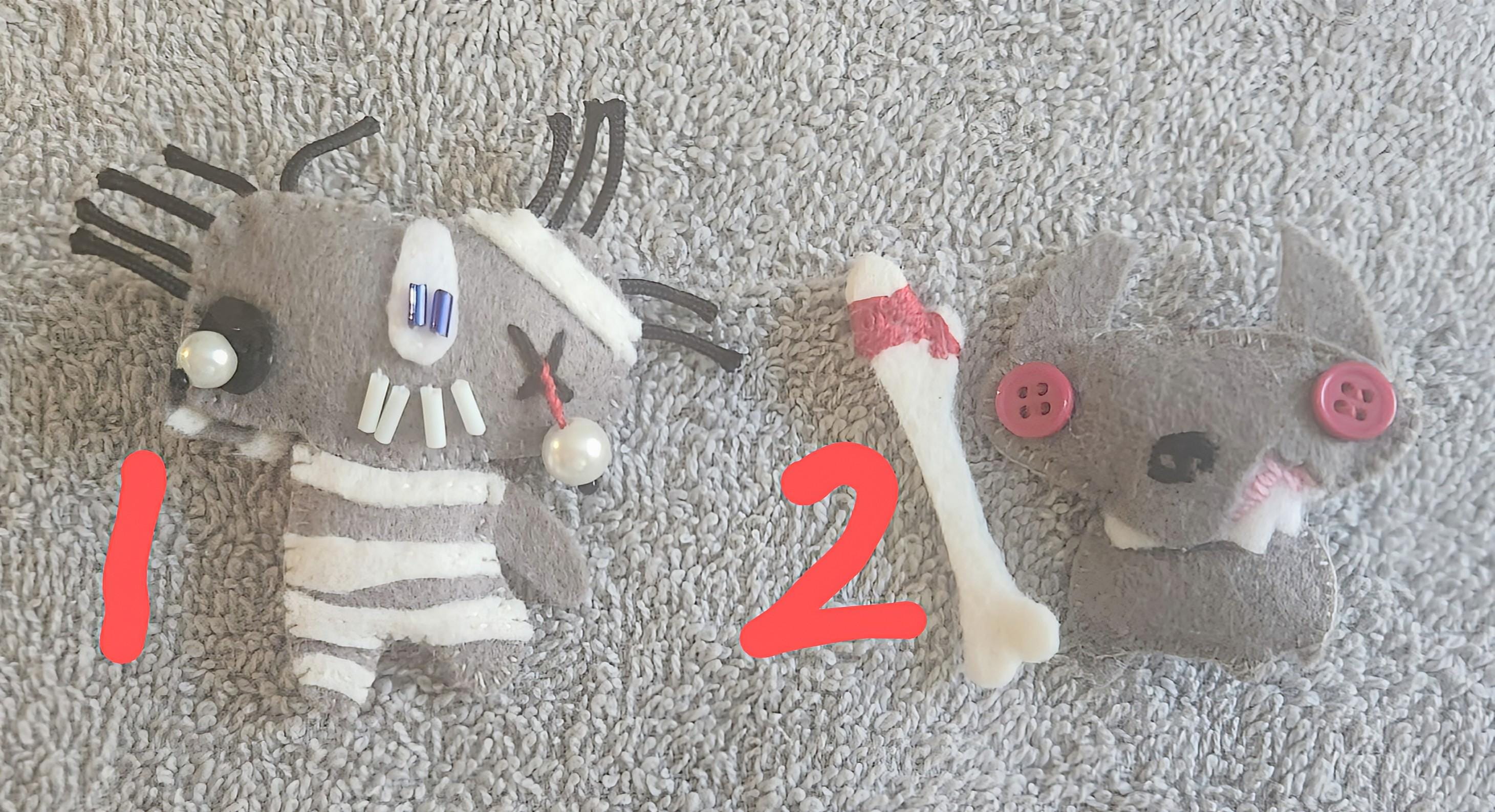 Felt Zombie Brooches With Optional Red Velvet Lined Cardboard Coffin - Etsy