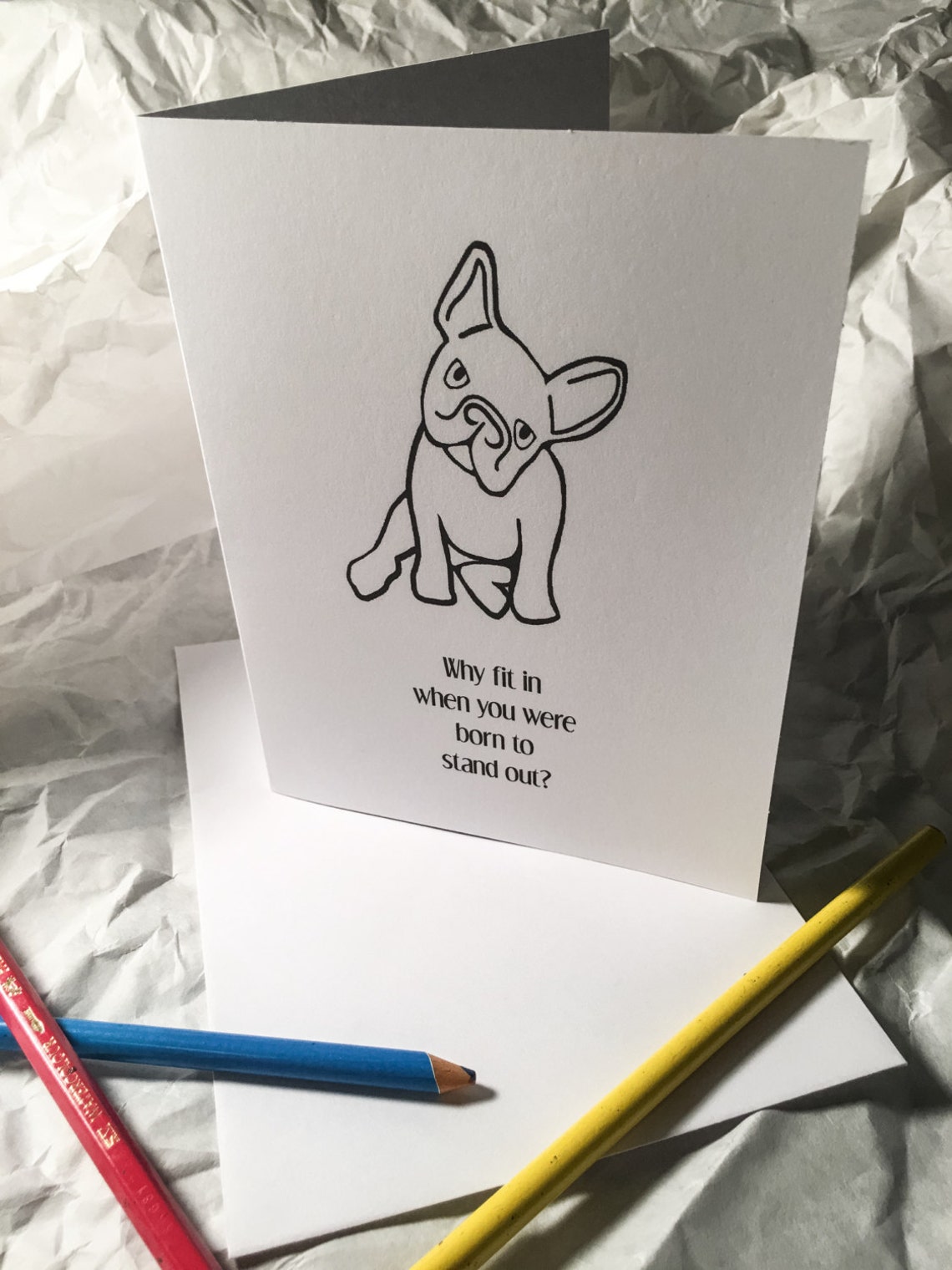 French Bulldog Greeting Card - Etsy
