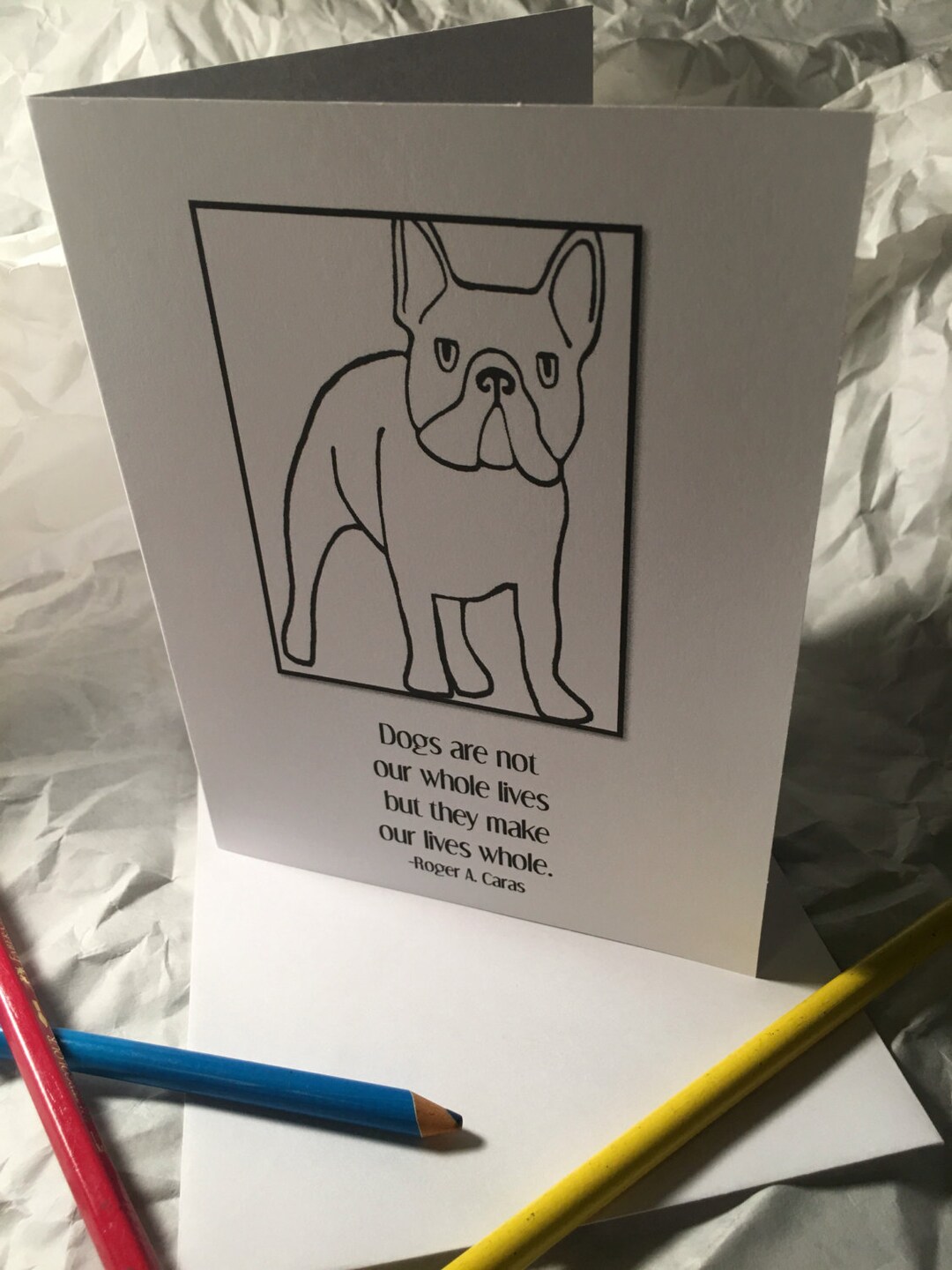 French Bulldog Greeting Card - Etsy