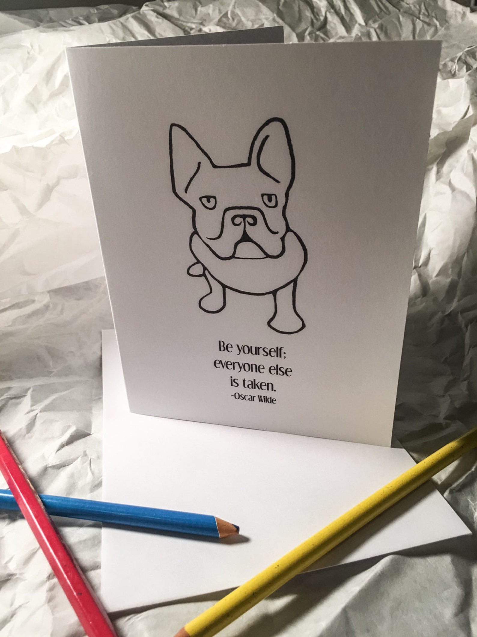 French Bulldog Greeting Card - Etsy