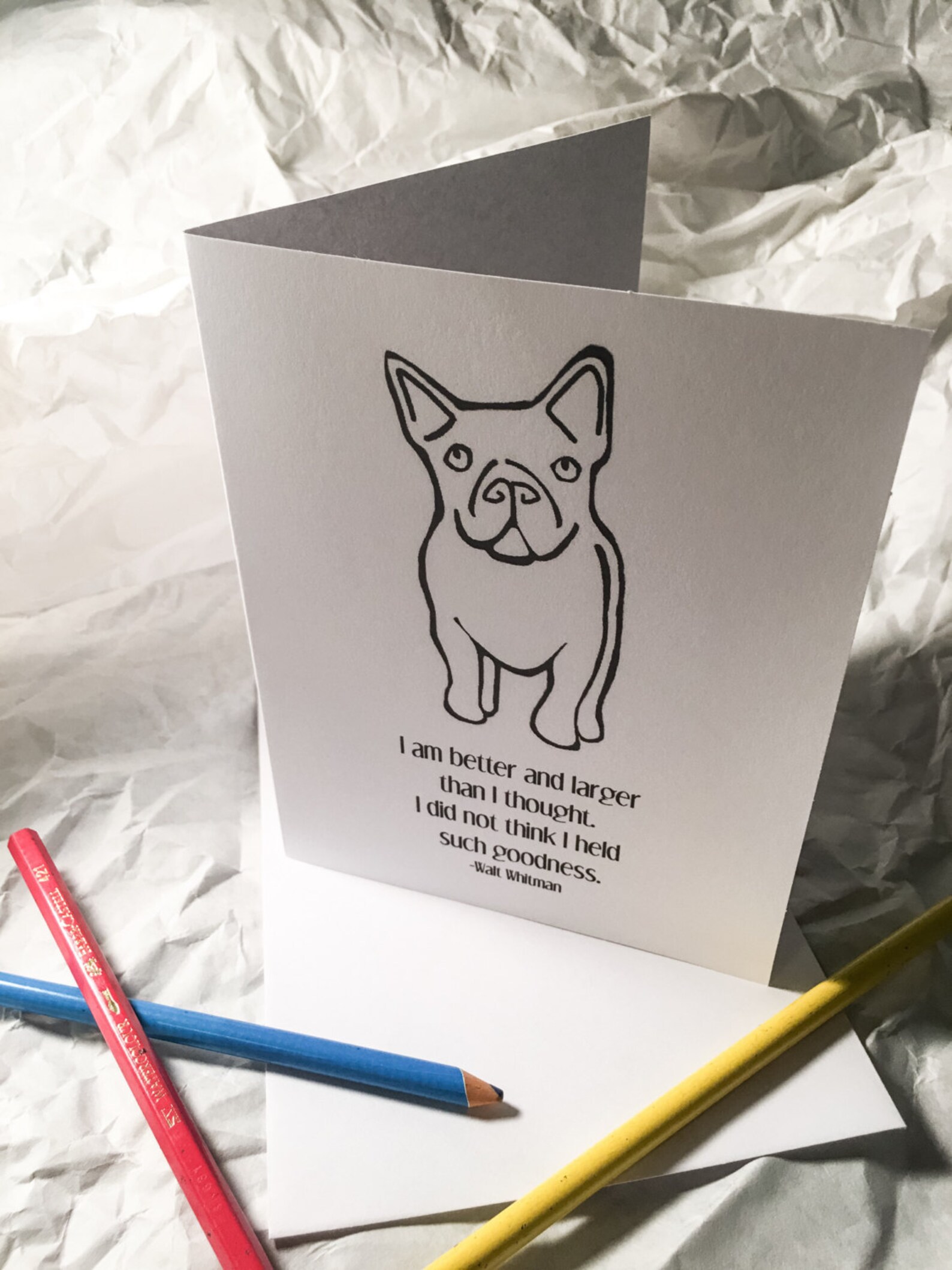 French Bulldog Greeting Card - Etsy