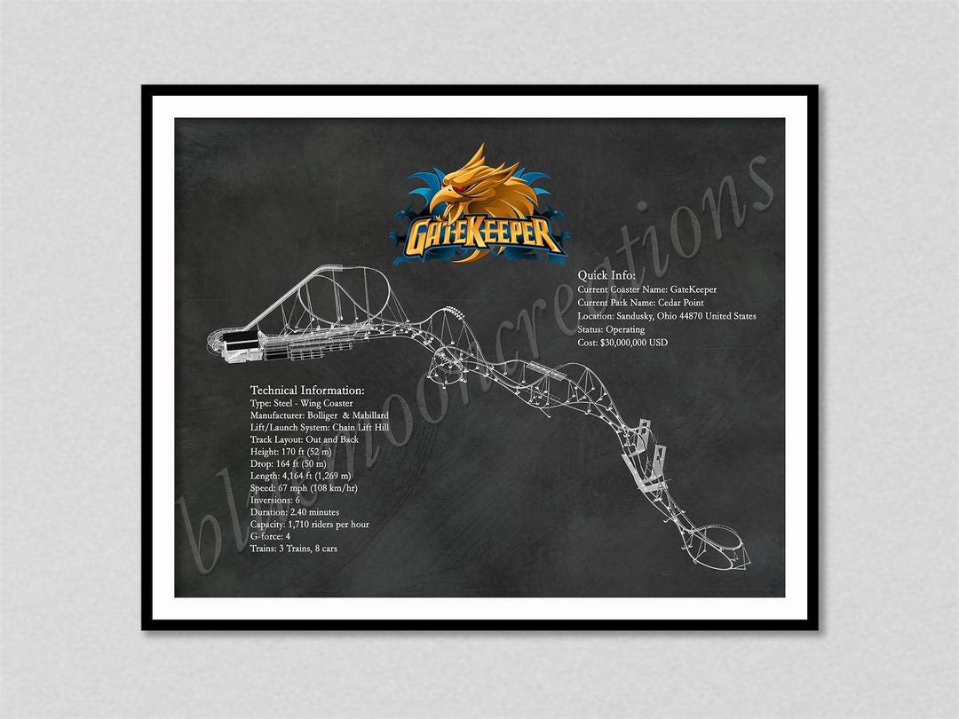 Gatekeeper Roller Coaster Drawing, Cedar Point Roller Coaster ...