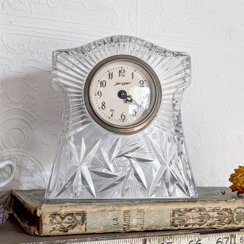 Glass Mantel Clock - Etsy