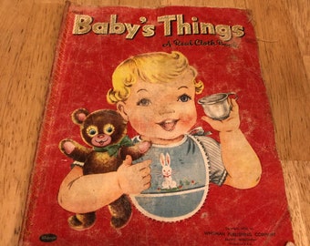 1959 Cloth Book of Farm Animals Whitman Publishing Vintage - Etsy