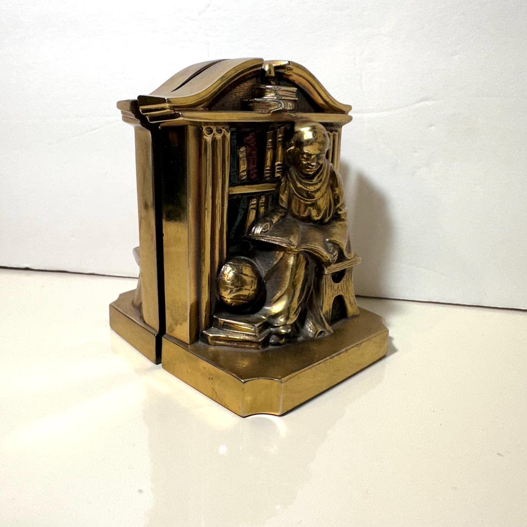 Vintage Scholar in Library Bookends Philadelphia Manufacturers (PM ...