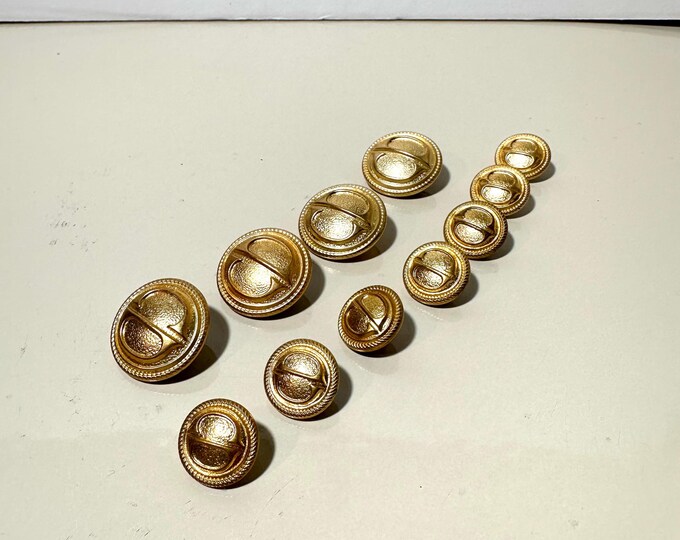 11 Vintage Christian Dior Brass Monogram Buttons Excellent Condition - Etsy