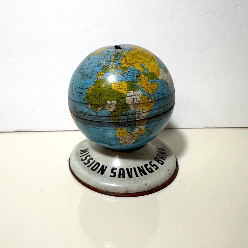 Globe Bank - Etsy
