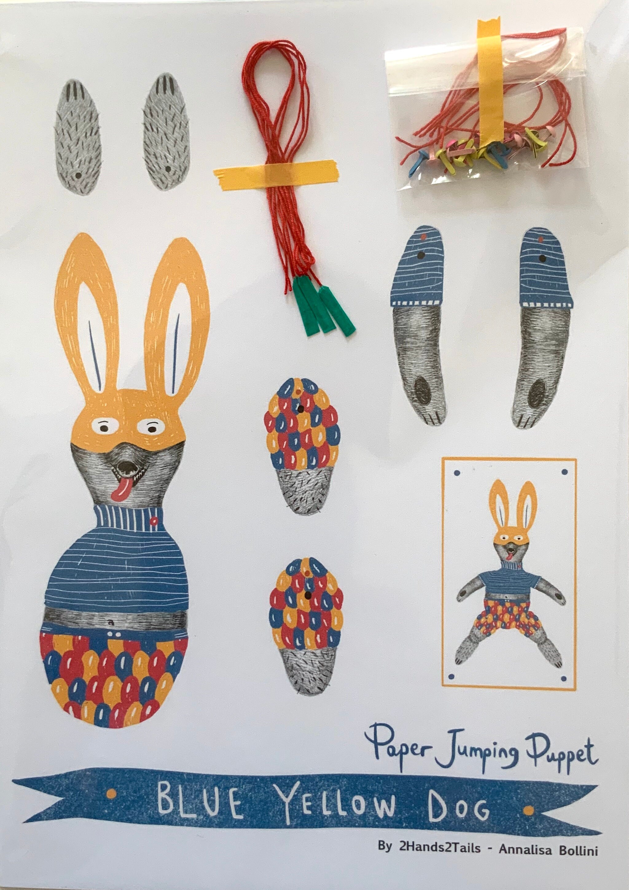 Set of 3 Articulated Paper Jumping Puppets DIY - Etsy