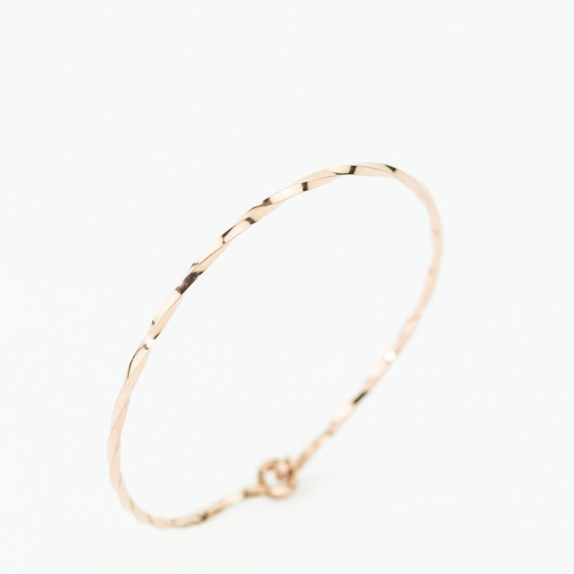 Rose Gold Bangle Open Bangle Gold Bangle 14K Gold Filled - Etsy