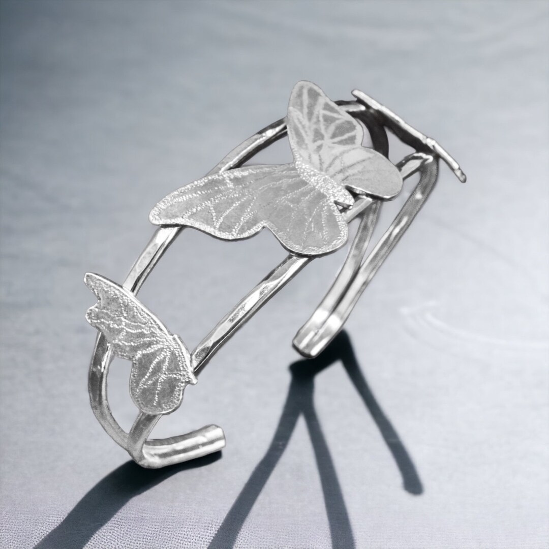 Adjustable Butterfly Cuff Bracelet Sterling Silver for the Nature Lover ...
