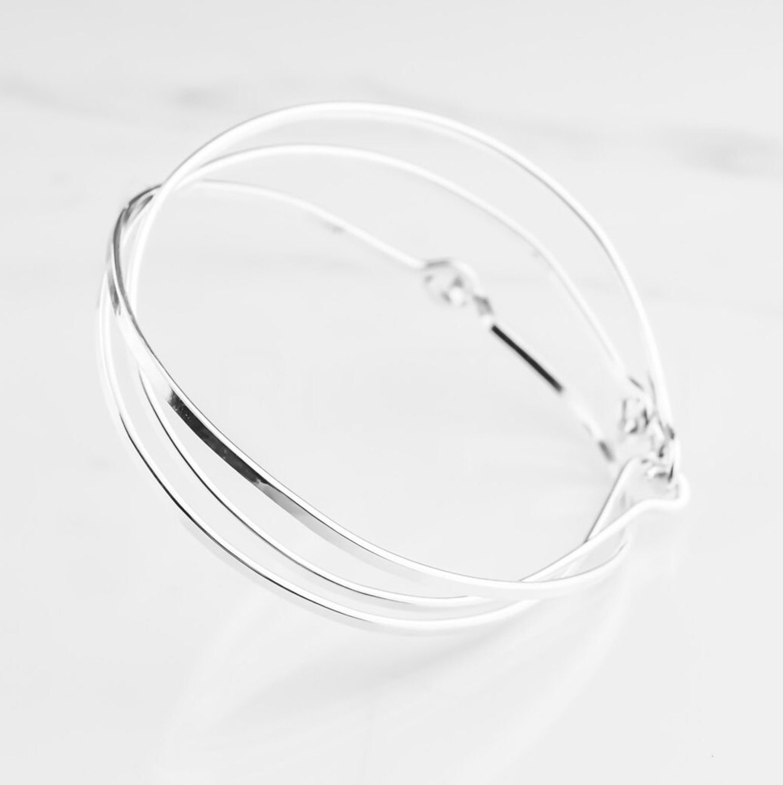 Set of 3 Sterling Silver Bangles, Hammered Silver Bracelet, Sterling ...