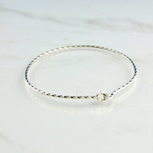 Thin Bangle Bracelet Sterling Silver Bangle Simple Bangle | Etsy